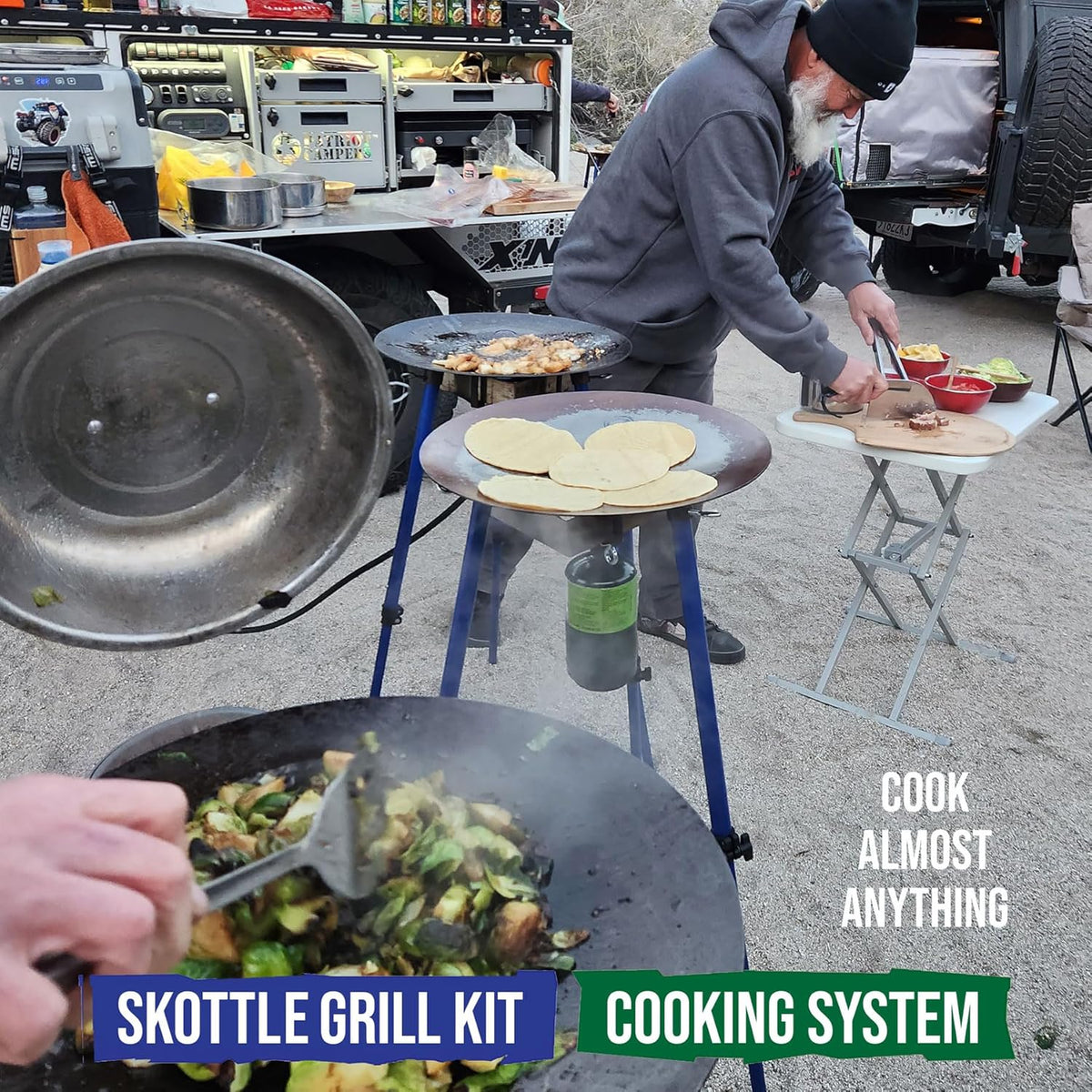 TemboTusk Adjustable Leg Skottle Grill Kit – Spirit of 1876