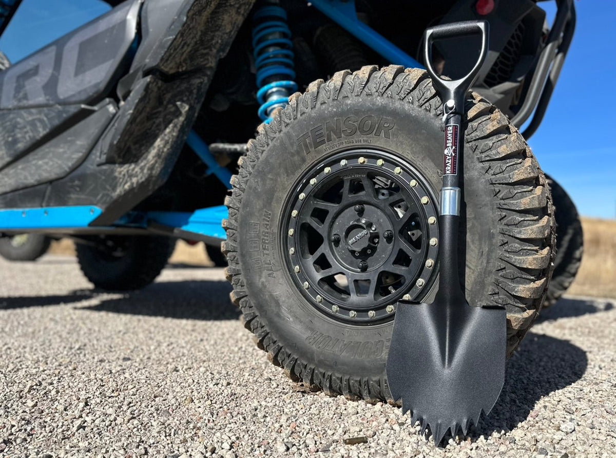Krazy Beaver Shorty Shovel (Textured Black Head / Black Handle)ATV / U ...