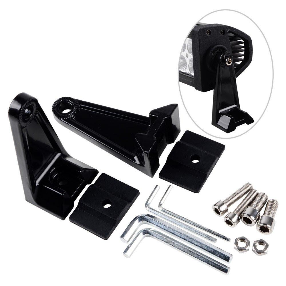 LED Light Bar Side Mounting Brackets With Hardware and Rubber Pad ...